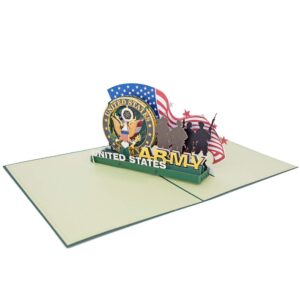 3D Pop Up Greeting Card - Soldiers of U.S. Army Retired Commemorative Crad,Birthday Card, Anniversary Card,Thank You Card,Army Greeting Cards by AITpop