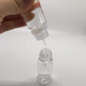 Sunday 7 Squeezable 60ml Empty Drop Bottle Food Grade PET Transparent Plastic Bottle With Childproof Tampering White Cap. Gift Sticker Labels (6 PCS)