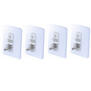 laigoo 4 pcs screw adhesive hook sticker/wall hook replacement for banthroom shelf floating shelves