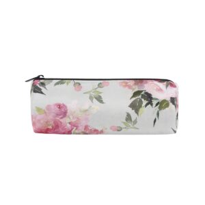 watercolor florals pencil case office pencil holder pouch bag pen pencil stationery cosmetic bag