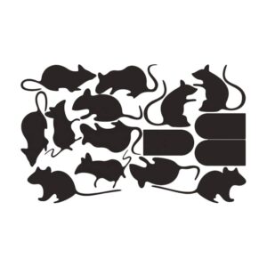 supvox 4 sets halloween sticker mouse pattern pvc wall stickers wall decal removable wall art stickers