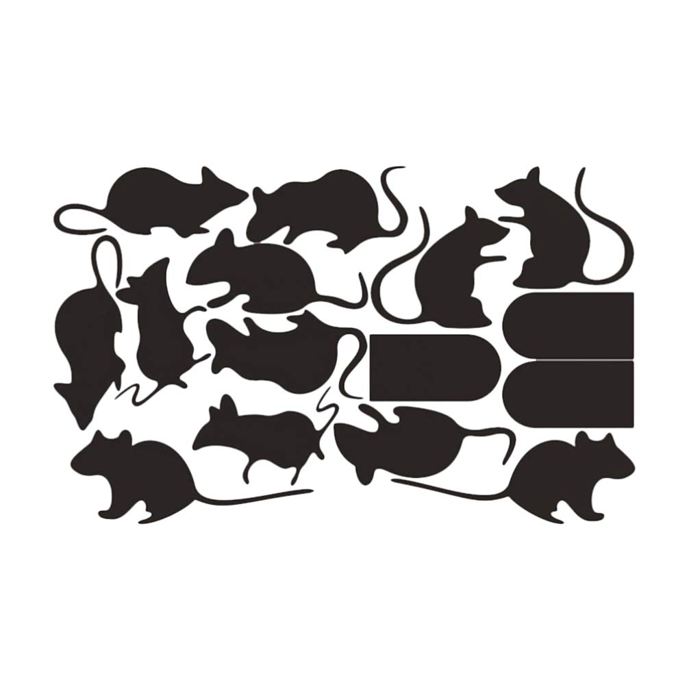 SUPVOX 4 Sets Halloween Sticker Mouse Pattern PVC Wall Stickers Wall Decal Removable Wall Art Stickers