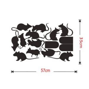 SUPVOX 4 Sets Halloween Sticker Mouse Pattern PVC Wall Stickers Wall Decal Removable Wall Art Stickers