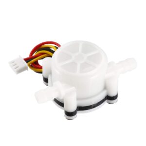 uxcell 1/4in hall effect liquid water flow sensor switch flowmeter counter meter dc5v 0.3-6l/min white yf-s401