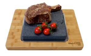 black rock grill big sizzle steak platter - premium large steak stone set for serious steak lovers.