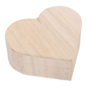 heart-shaped wooden box, new lovely wooden heart-shaped jewelry storage box packaging carrying case craft decoration hot for packaging jewelry, small gifts