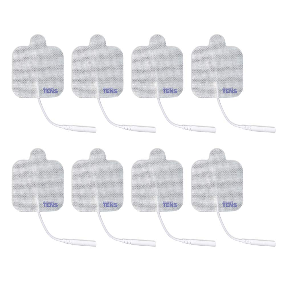 Discount TENS, EMPI Compatible TENS Electrodes, 8 Premium Replacement Pads for EMPI TENS Units. (2 inch x 2 inch)