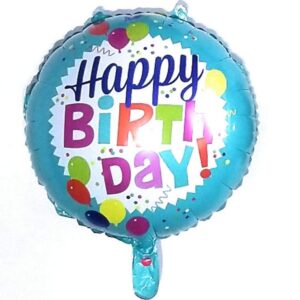 Happy Birthday Foil Mylar Helium Balloons 6 Pcs/Set 18" for Birthday Party, Aluminum Balloon Party Decorations