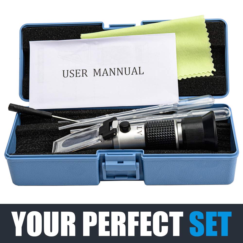 SMARTSMITH Antifreeze Refractometer Displaying in Fahrenheit for Checking Freezing Point of Automobile Antifreeze Systems and Battery Fluid Condition. Battery Acid, Glycol, Coolant, Antifreeze Tester