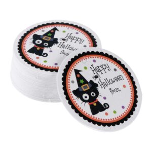 binaryabc halloween party favor gift tags baking biscuit candy treats bags boxes paper tags labels(48-50pcs)