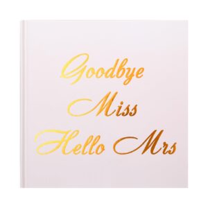 naler guest book wedding guest book photo album hard cover book with rose gold foil for wedding favors bridal shower games bachelorette party supplies (pink)