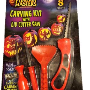 Pumpkin Masters Carving Kit with Lid Cutter Saw Includes 8 Patterns 26928