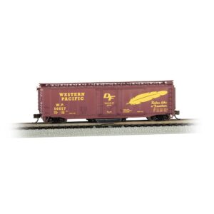 bachmann trains - 50' plug door track cleaning box car - western pacific™ - n scale