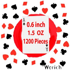 Werich Casino Poker Confetti Night Club Party Casino Party Metallic Foil Table Scatters Confetti Party Wedding Birthday Baby Shower Bridal Shower Festival Theme Party Decorations Supplies