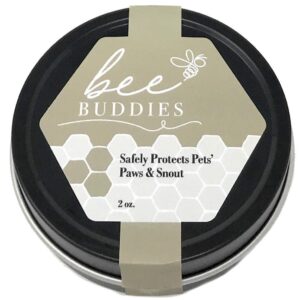 bee buddies 100% natural paw, nose & snout beeswax balm - wax protects & repairs cracked & irritated paws and skin - treatment for pets - proudly made in the usa, women-owned, beekeepers