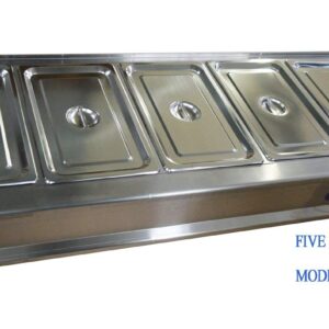 INTBUYING 5-Pan Restaurant Steam Table Bain-Marie Buffet Food Warmer