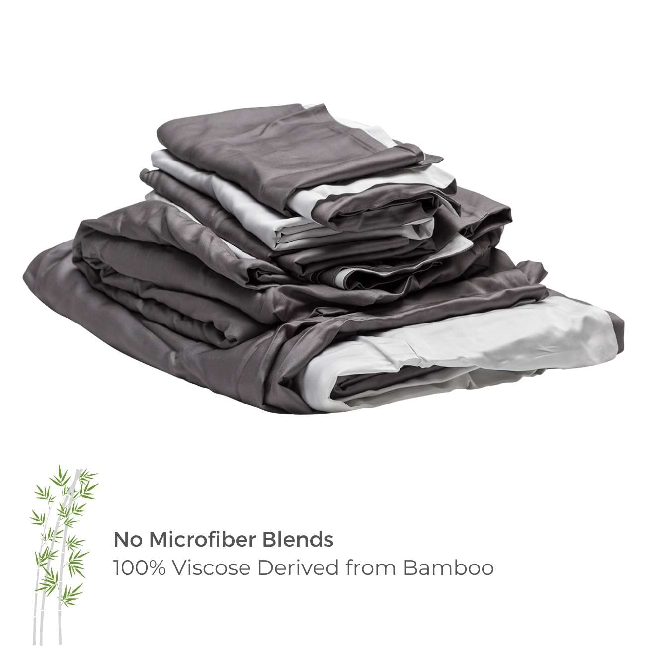 Wooflinen Modern 100% Viscose Derived from Bamboo Sheets 6pc King - Duvet Cover Set + Sheet Set - Breathtakingly Soft