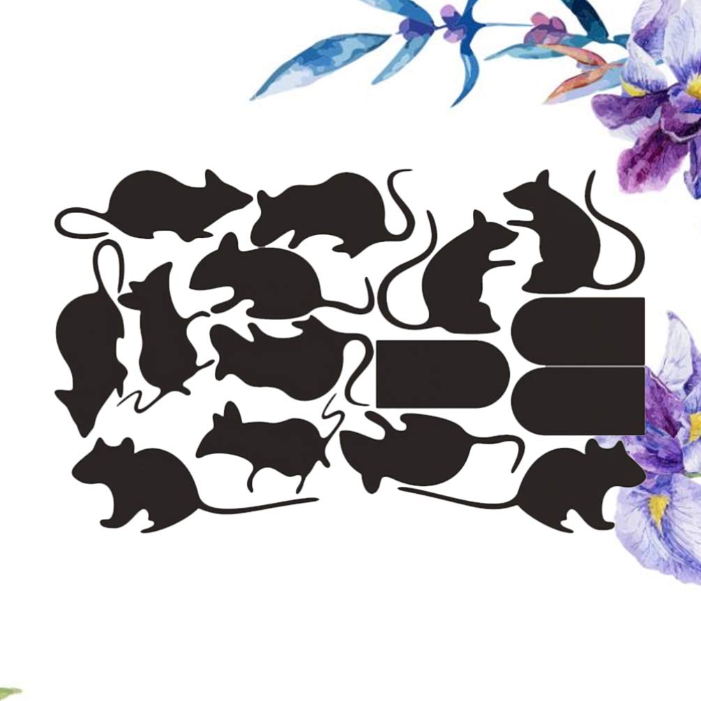 SUPVOX 4 Sets Halloween Sticker Mouse Pattern PVC Wall Stickers Wall Decal Removable Wall Art Stickers