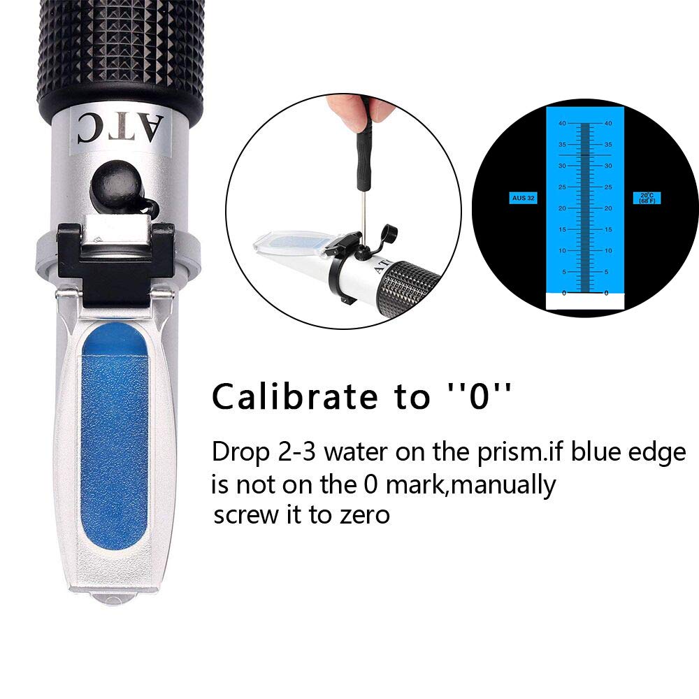 SMARTSMITH DEF Refractometer 0-40% AdBlue Diesel Exhaust Fluid Urea Concentration Refractometer - 32 AUS (Aqueous Urea Solution) Urea Concentration Scale Hand Held Refractometer Foam-lined Hardcase