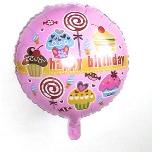 Happy Birthday Foil Mylar Helium Balloons 6 Pcs/Set 18" for Birthday Party, Aluminum Balloon Party Decorations