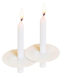 howemon 150 church candles with drip protectors for devotional candlelight vigil service, box of 150 candles, unscented white 5" h x 1/2" d, no smoke