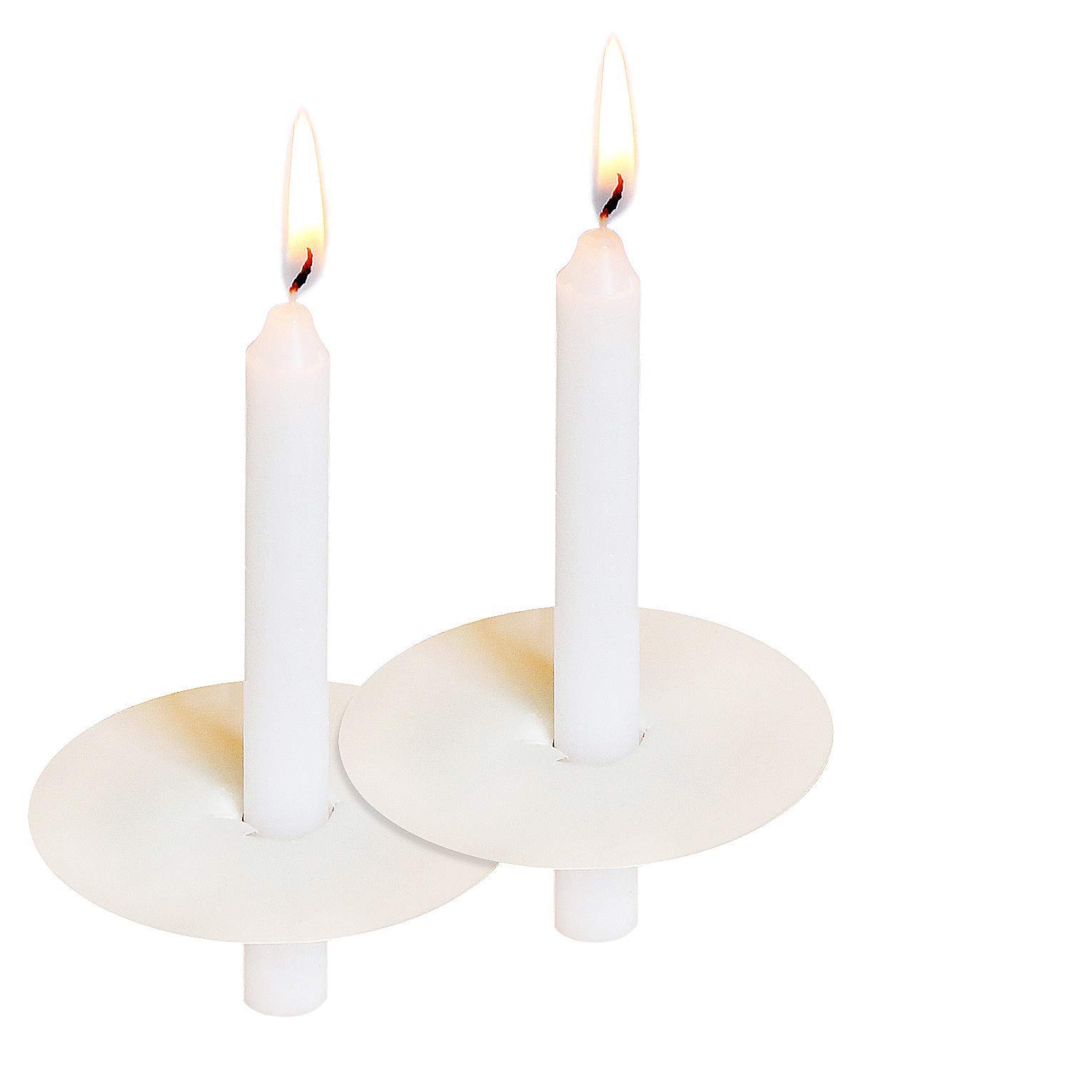 Howemon 150 Church Candles with Drip Protectors for Devotional Candlelight Vigil Service, Box of 150 Candles, Unscented White 5" H X 1/2" D, No Smoke