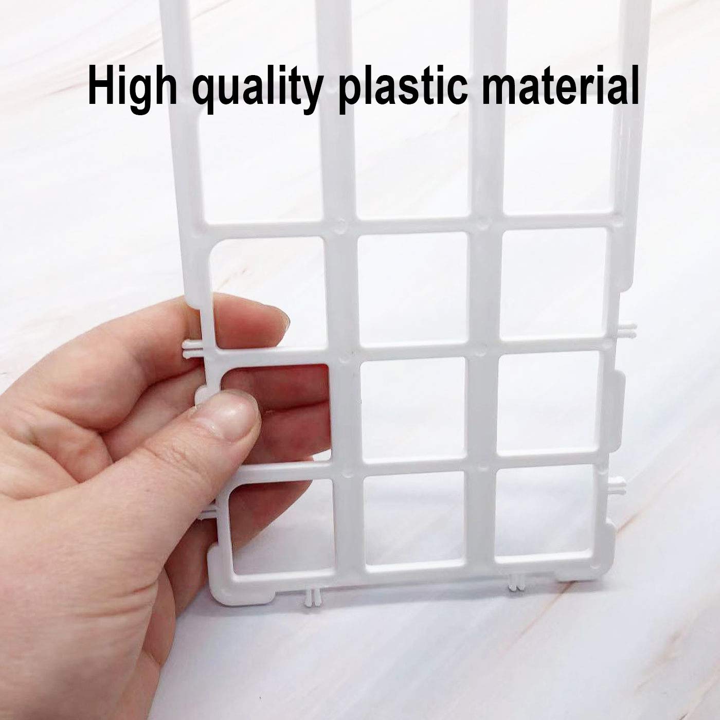 Luckkyme Plastic Test Tube Rack 2 Pack 24 Holes Lab Test Tube Rack Holder for 25mm and Below The Test Tubes, Detachable, White