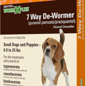 Sentry Worm X Plus 7 Way DeWormer Small Dogs (6 Count), Pack of 3