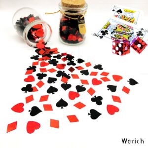 Werich Casino Poker Confetti Night Club Party Casino Party Metallic Foil Table Scatters Confetti Party Wedding Birthday Baby Shower Bridal Shower Festival Theme Party Decorations Supplies