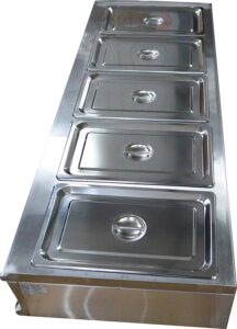 intbuying 5-pan restaurant steam table bain-marie buffet food warmer