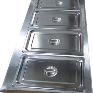 INTBUYING 5-Pan Restaurant Steam Table Bain-Marie Buffet Food Warmer