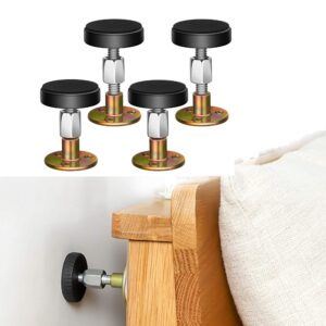 krisler adjustable threaded bed frame anti-shake tool, headboard stoppers, bedside anti shake tool for beds cabinets sofas, 4pcs, 30-68mm