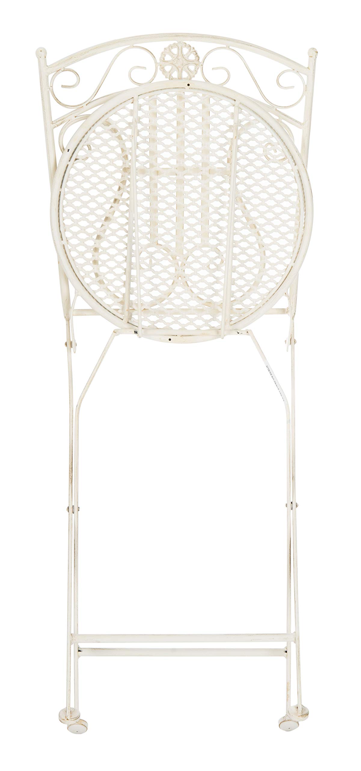 SAFAVIEH PAT5028A Outdoor Collection Semly Pearl White 3-Piece Bistro Set