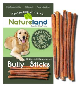 natureland 12" bully sticks standard thickness (12" standard thickness - 10 pack)