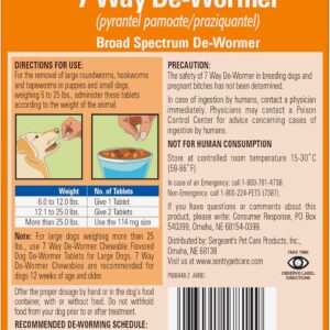 Sentry Worm X Plus 7 Way DeWormer Small Dogs (6 Count), Pack of 3