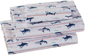 sheet set for boys/teens grey shark white red light blue new # grey shark (twin)