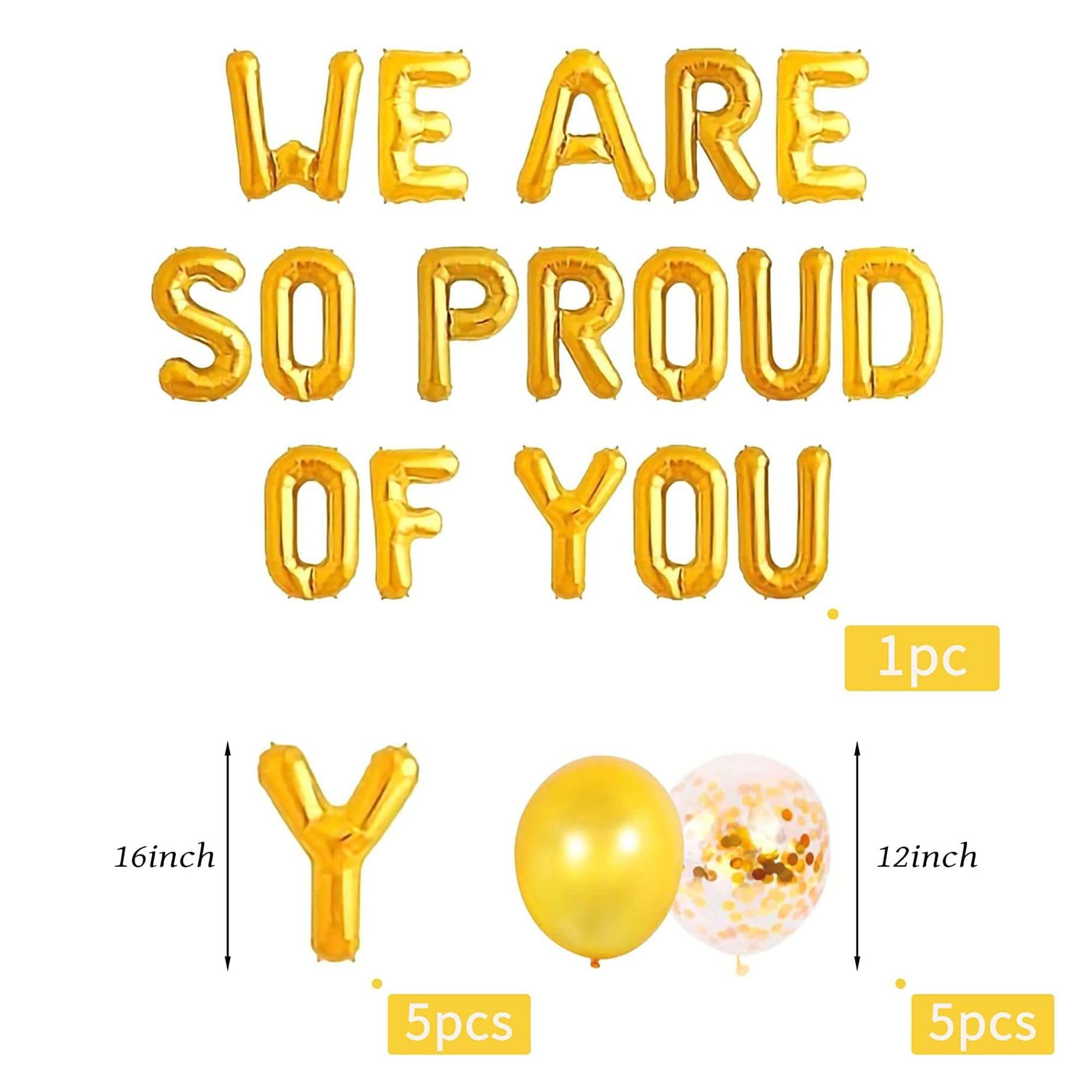 JeVenis We Are So Proud of You Balloon Graduation Banner Congratulations Banner Graduation Party Decorations Graduation Commencement Decoration