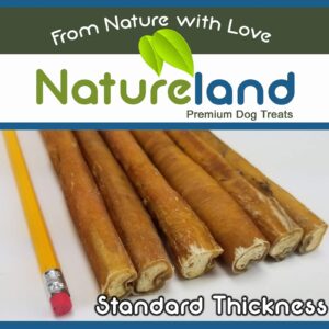 Natureland 12" Bully Sticks Standard Thickness (12" Standard Thickness - 10 Pack)