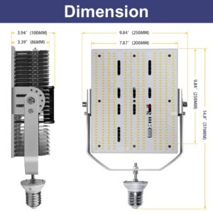 OPENLUX LED Shoebox Retrofit Kit 300W 43500LM E39 Mogul Base ETL DLC Listed 5000K LED Retrofit Light for Parking Lot Lights Tennis Court LED Module AC100-277V