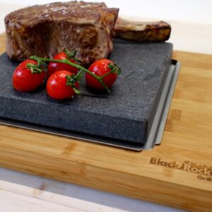 Black Rock Grill Big Sizzle Steak Platter - Premium Large Steak Stone Set for Serious Steak Lovers.