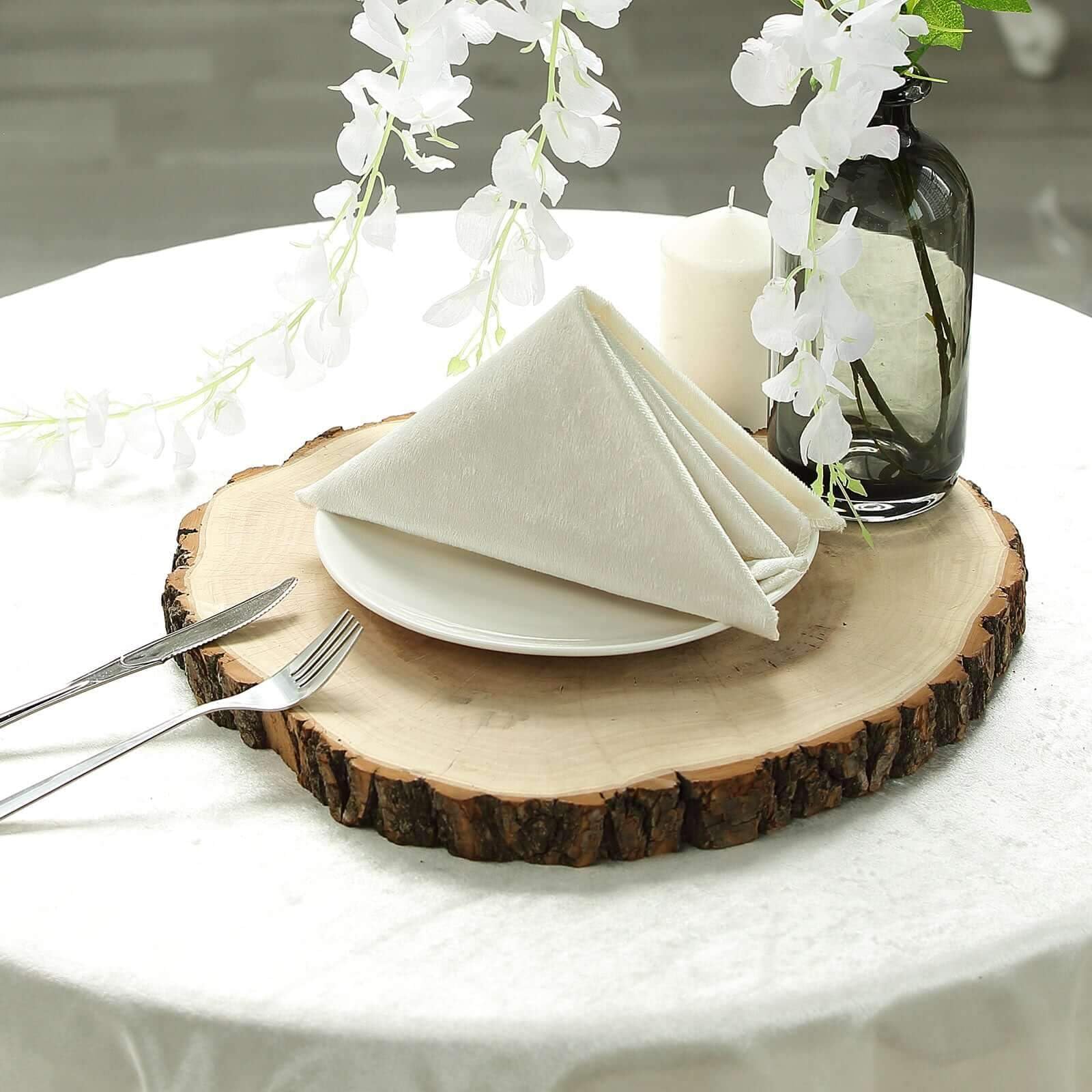 Efavormart 15"~18" | Rustic Natural Wood Slices Round Poplar Wooden Slab Table Centerpiece