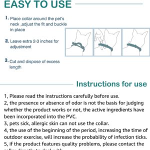 Flea and Tick Collar for Cats - Offers 12-Month Protection, Crafted with Premium Plant Oils, Waterproof, Natural, Safe for Kittens, Includes Free Comb and Tweezers, 13.8 in (2 Packs)