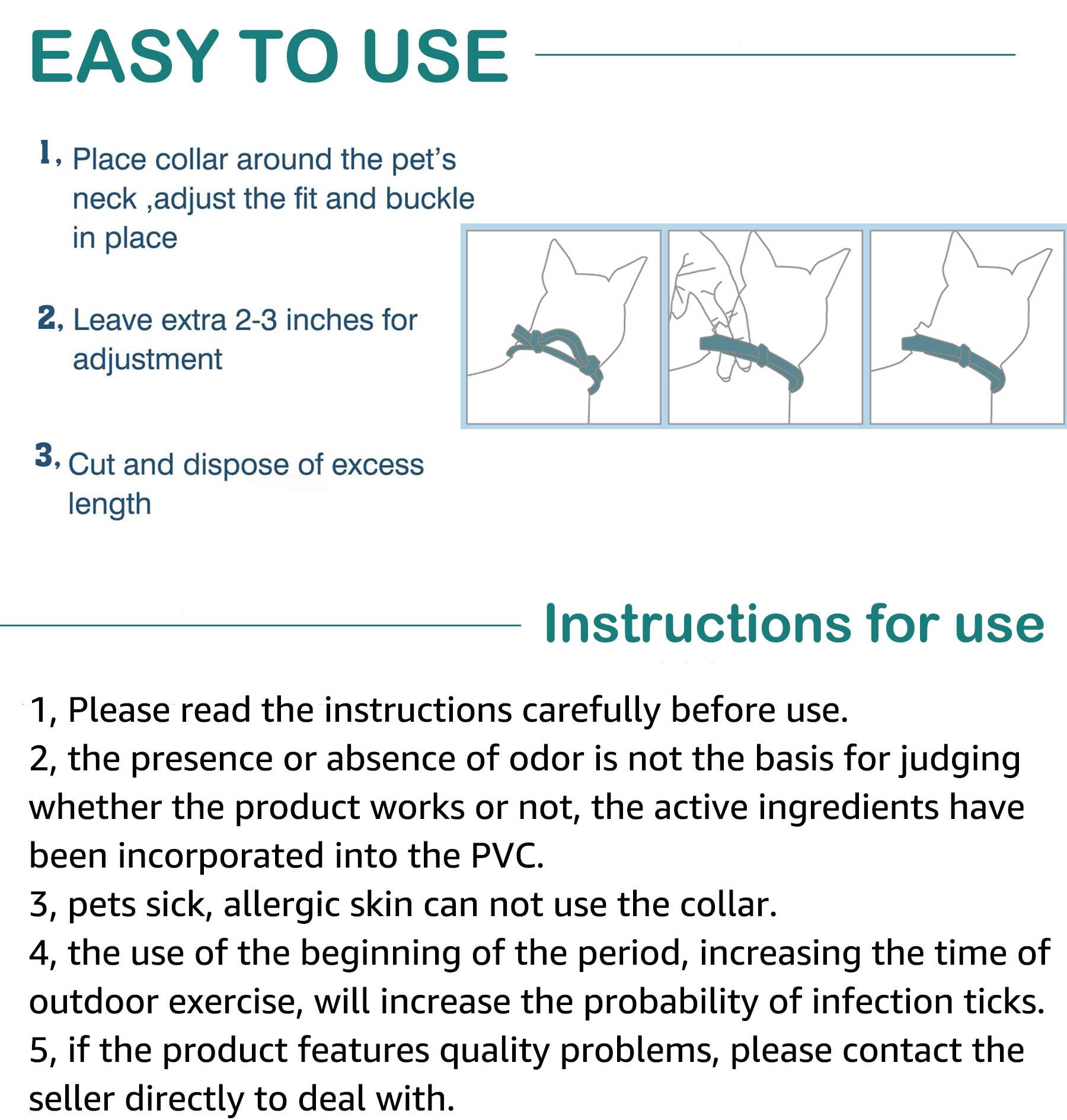 Flea and Tick Collar for Cats - Offers 12-Month Protection, Crafted with Premium Plant Oils, Waterproof, Natural, Safe for Kittens, Includes Free Comb and Tweezers, 13.8 in (2 Packs)