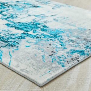 LUXE WEAVERS Contemporary Abstract Area Rug, Turquoise 8x10