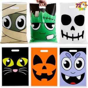 joyin 72 pcs halloween goodie bags for trick-or-treating, halloween snacks, halloween party favors, event party favor supplies, halloween trick or treat bags, classroom goody bags