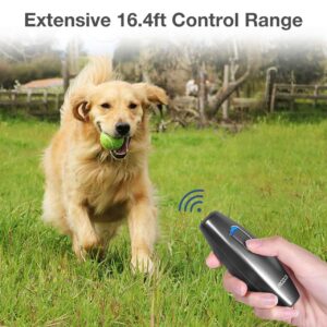 MODUS Bark Control Device - Anti Barking Device, 2-in-1 Dog Training Tool, 16.4 Ft Large Control Range, Safe to Use, Dog Silencer Dogs, Ultrasonic Dog Whistle Indoor&Outdoor