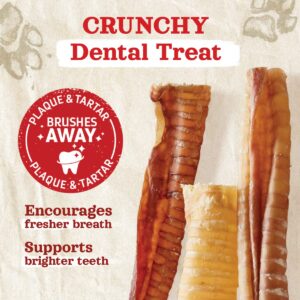 Natural Farm Beef Trachea (12 Inch, 8 Pack), 100% Beef Chews, Natural Glucosamine and Chondroitin for Joint & Hip Mobility, Bone Strength – Low Fat Crunchy & Crispy Treats for All Dogs