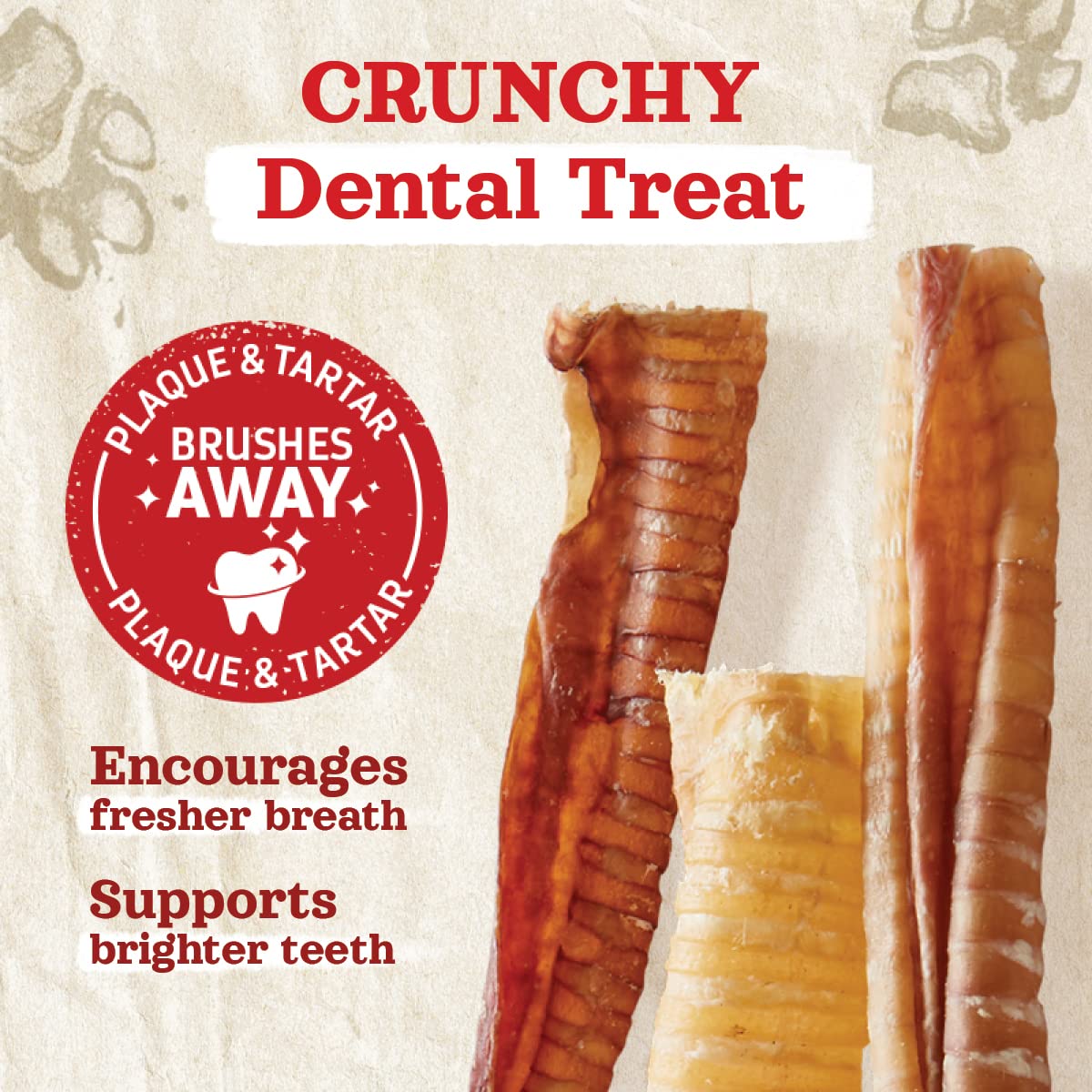 Natural Farm Beef Trachea (12 Inch, 8 Pack), 100% Beef Chews, Natural Glucosamine and Chondroitin for Joint & Hip Mobility, Bone Strength – Low Fat Crunchy & Crispy Treats for All Dogs