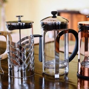 Natural Grain 1 Liter Large Glass and Bamboo French Press Coffee and Loose Leaf Tea Maker