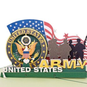 3d pop up greeting card - soldiers of u.s. army retired commemorative crad,birthday card, anniversary card,thank you card,army greeting cards by aitpop